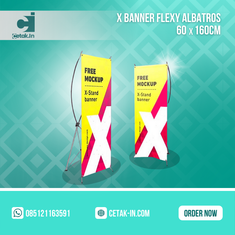 X Banner Flexy Albatros 60x160cm – Cetak In